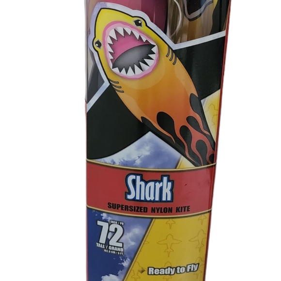 X KITES | Toys | Shark Flame Shark Deluxe Nylon Kite X Kites 72 Span ...